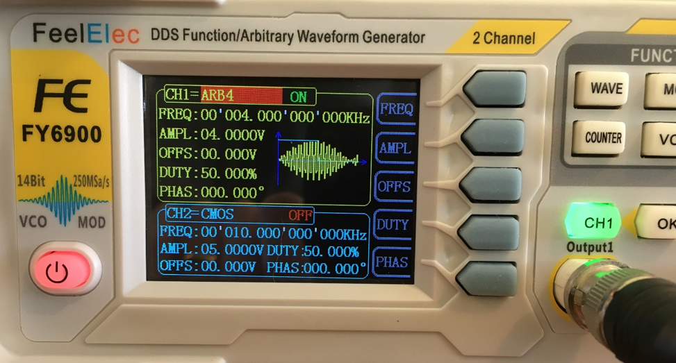 Replaying a captured 'scope trace using a Siglent DSO and FeelTech ...