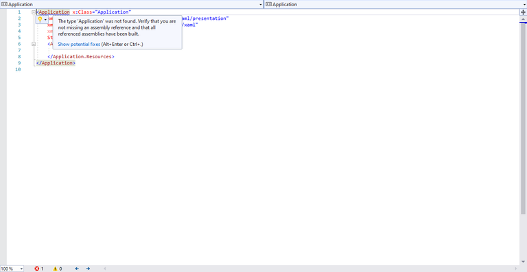 Visual Studio 2019 16.2.0 - XAML0414 Xaml Namespace is missing ...