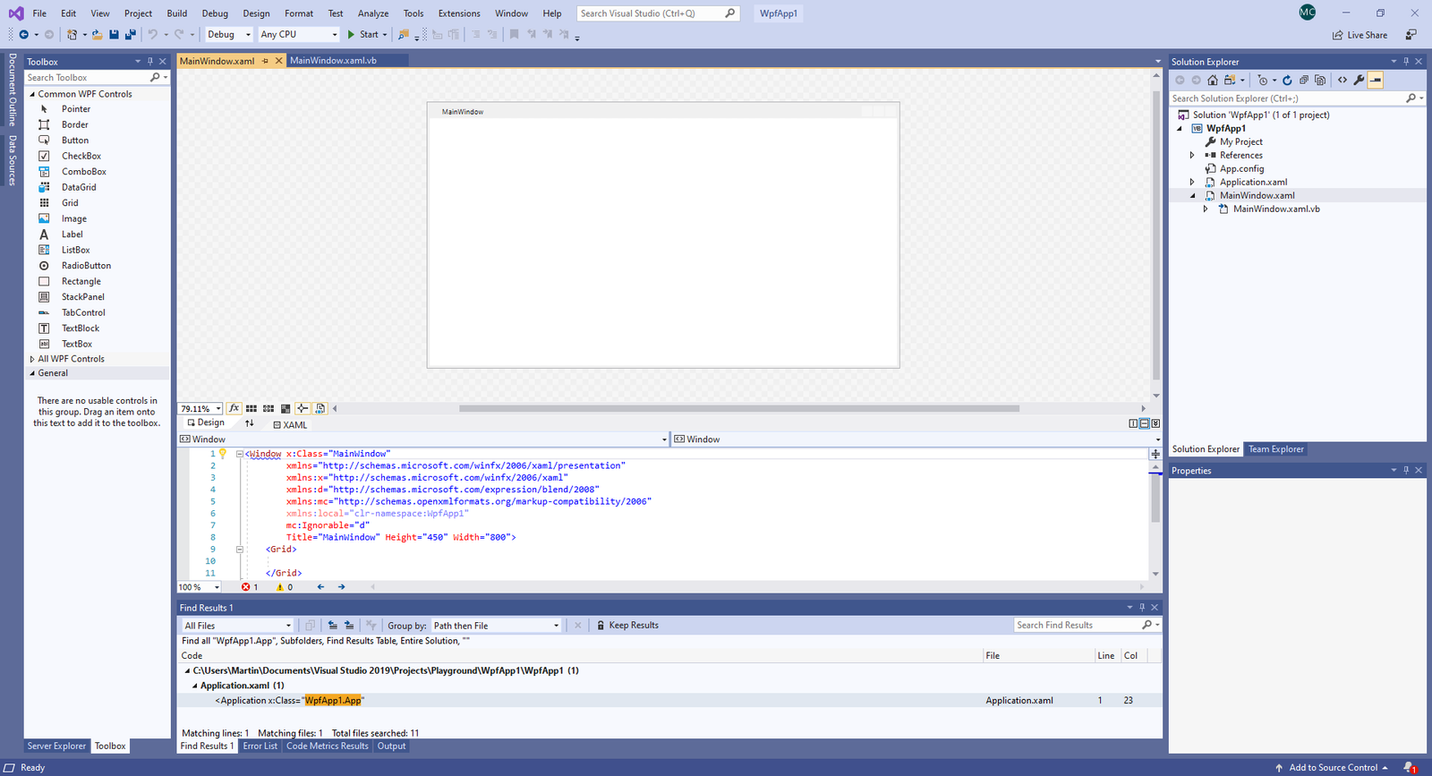 Visual Studio 2019 16.2.0 - XAML0414 Xaml Namespace is missing - Commented Out