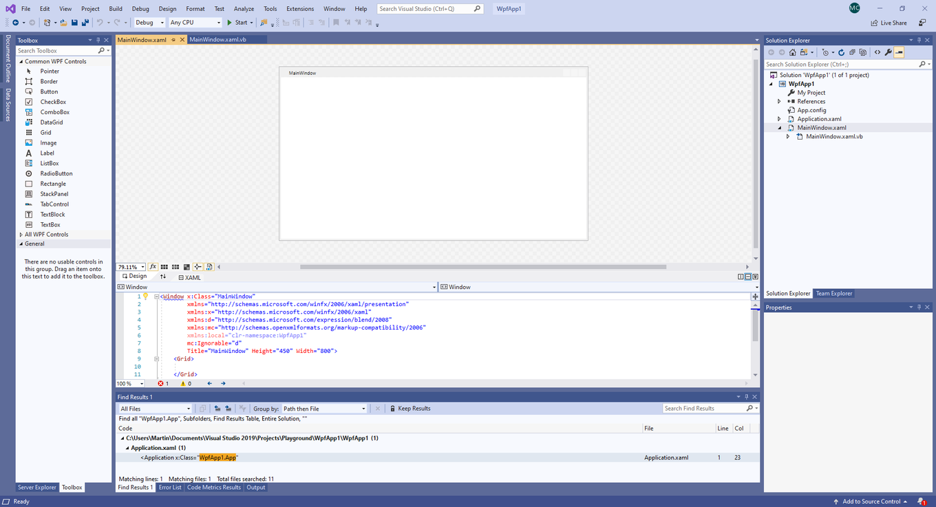 Visual Studio 2019 16.2.0 - XAML0414 Xaml Namespace is missing ...
