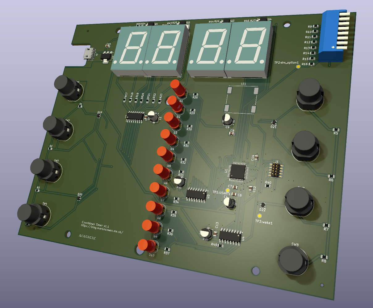 Countdown Timer for Children's Games: Hardware Design - Commented Out